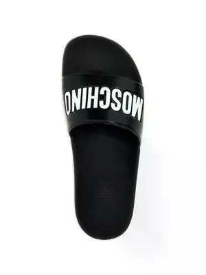 Moschino Embossed Logo-detail Slides