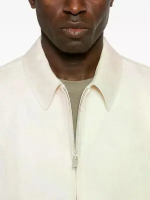 LARDINI Zip-up Bomber Jacket - Neutrals