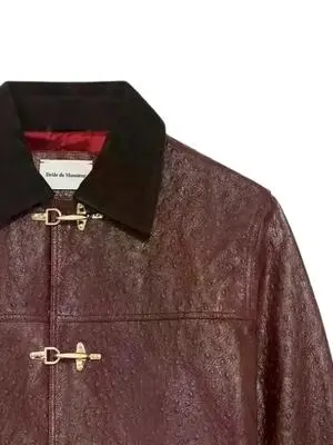 Drole De Monsieur Textured Leather Jacket
