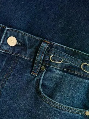 Paige Ring-detail Flared Jeans