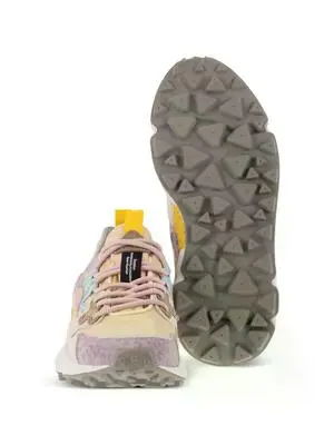 FLOWER MOUNTAIN Yamano 3 Floral Panelled Sneakers - Neutrals