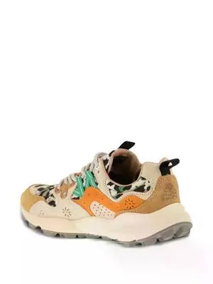 FLOWER MOUNTAIN Yamano 3 Floral-motif Sneakers - Neutrals