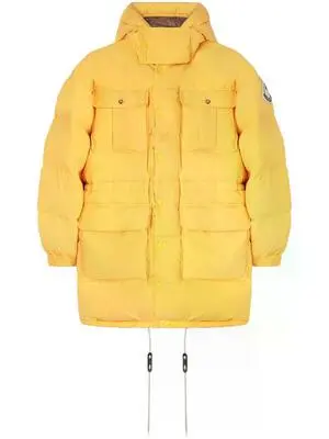 PALM ANGELS X MONCLER Long Parka Coat - Yellow