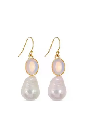 JENNIFER BEHR Tatum Pearl Earrings - Gold