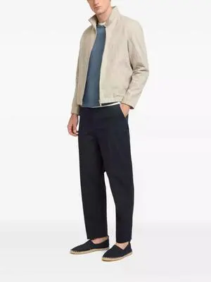 YVES SALOMON Zip-up Linen Jacket