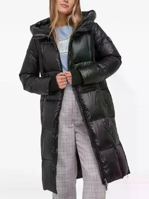 MOS MOSH Quilted Hooded Coat - Black