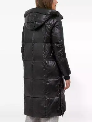 MOS MOSH Quilted Hooded Coat - Black