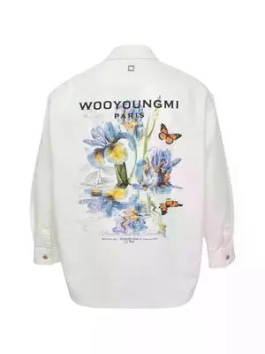 WOOYOUNGMI Shacket Back Floral-print Jacket