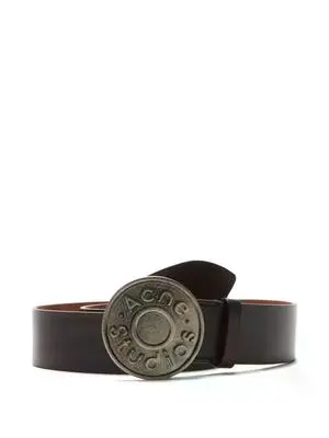 Acne Studios Round-buckle Leather Belt - Brown