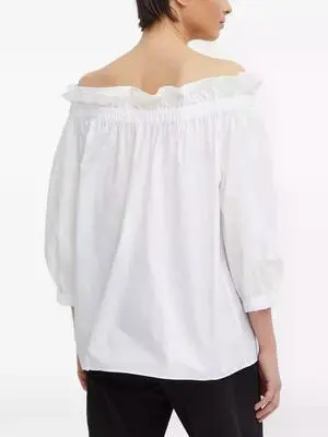 MOS MOSH Ruffle Off-shoulder Blouse