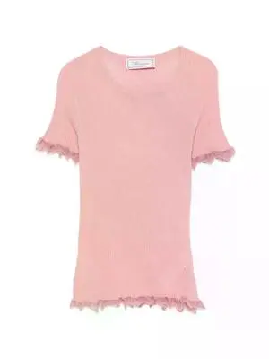Blumarine Crew-neck Ruffled T-shirt