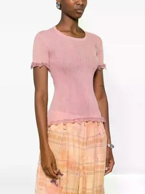 Blumarine Crew-neck Ruffled T-shirt