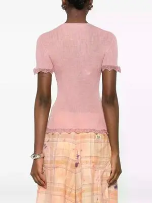 Blumarine Crew-neck Ruffled T-shirt