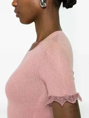 Blumarine Crew-neck Ruffled T-shirt