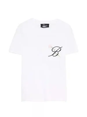 Blumarine Floral Detail T-shirt - White