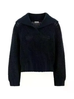 Brunello Cucinelli Open-stitch Sweater - Blue