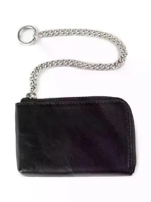 ANN DEMEULEMEESTER Tevje Chain Leather Wallet - Black