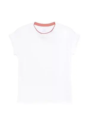 Eleventy Contrast Trim T-shirt - White