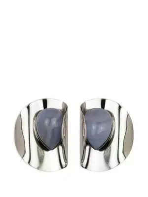 JENNIFER BEHR Keziah Agate Earrings - Silver