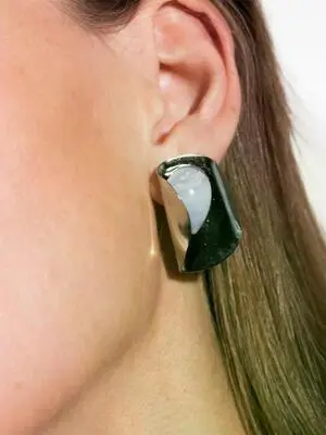 JENNIFER BEHR Keziah Agate Earrings - Silver