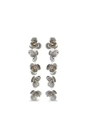 JENNIFER BEHR Larena Floral Drop Earrings - Silver
