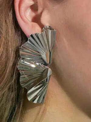 JENNIFER BEHR Darya Ruffled Clip-on Earrings