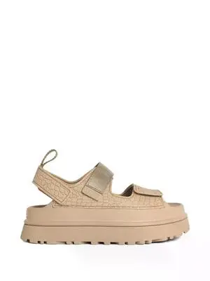 UGG Goldenglow Embossed Leather Sandals - Neutrals