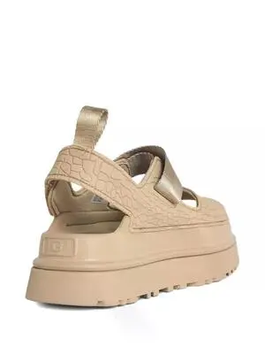 UGG Goldenglow Embossed Leather Sandals - Neutrals