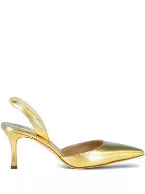 Manolo Blahnik Gold Tone Pumps
