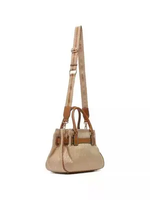 Liu Jo Jacquard Handbag With Decorative Buckle - Neutrals