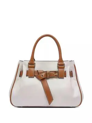 Liu Jo Small Buckle Two-tone Tote Bag - White