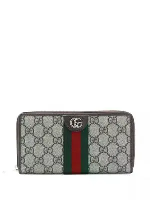 Gucci Ophidia Logo Web-stripe Wallet - Neutrals