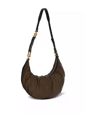 Balmain Eben Ruched Shoulder Bag - Brown