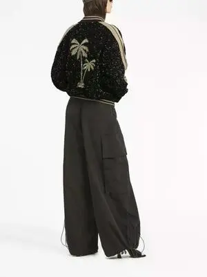 Palm Angels Sequin-embellished Bomber Jacket
