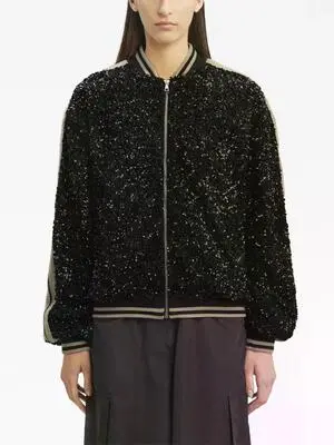 Palm Angels Sequin-embellished Bomber Jacket
