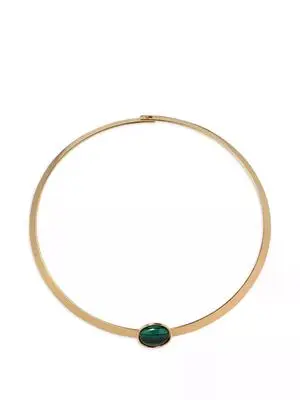 JENNIFER BEHR Elaine Malachite Collar Necklace - Gold