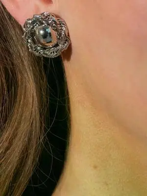 JENNIFER BEHR Caryann Rope Earrings - Silver