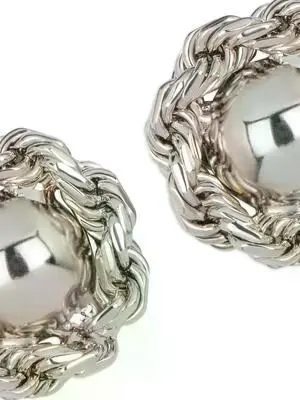 JENNIFER BEHR Caryann Rope Earrings - Silver