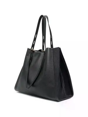 MINOBOSSI Textured Leather Shoulder Bag - Black