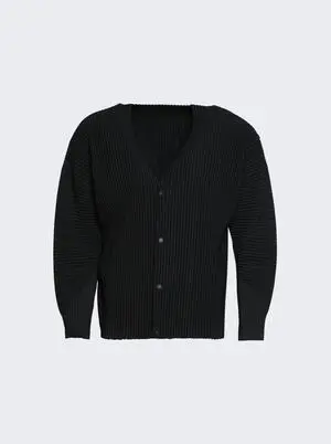 HOMME PLISSÃ ISSEY MIYAKE Pleated Cardigan - Black