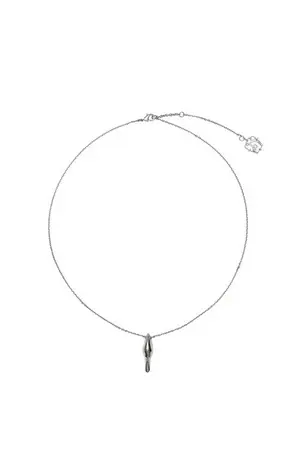 Burberry Duck Charm Chain Necklace - Silver