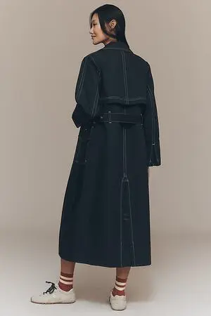 ALIGNE Belted Organic Cotton Trench Coat