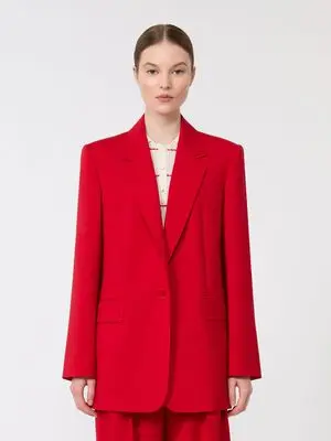 Max Mara Single-breasted Stretch Wool Blazer