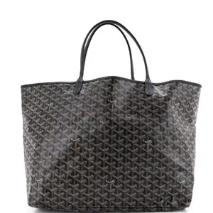 Goyard Saint Louis Tote Coated Canvas Gm - Black