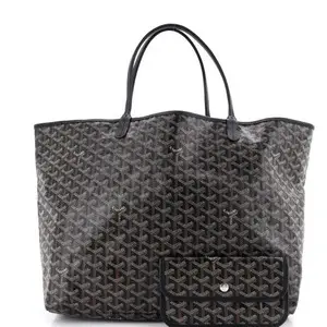 Goyard Saint Louis Tote Coated Canvas Gm - Black
