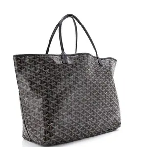 Goyard Saint Louis Tote Coated Canvas Gm - Black