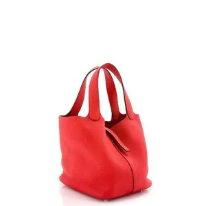 Hermès Picotin Lock Bag Clemence Mm - Red