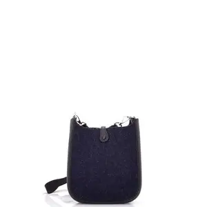 Hermès Evelyne Bag Gen Iii Felt Tpm - Blue