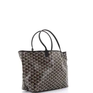 Goyard Saint Louis Tote Coated Canvas Pm - Black