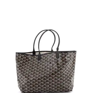 Goyard Saint Louis Tote Coated Canvas Pm - Black
